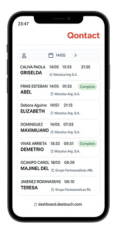 Qontact - Control de asistencia